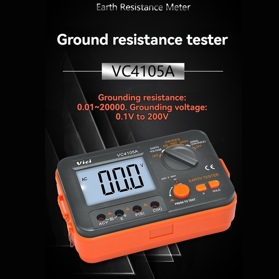 VC4105A Ground Resistance Tester High-Precision Ground Resistance ...