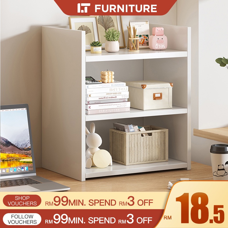 Multi-layer Desktop Rack Book Shelf Rak Buku Storage Shelf Book Rack ...