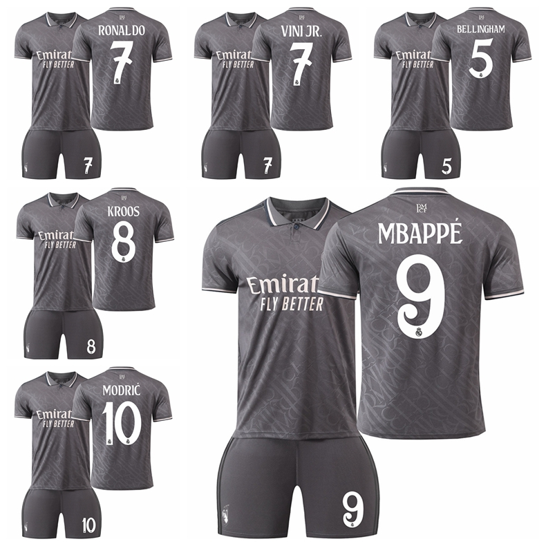 2024-25 Season Real Madrid Home Football Adult Kids Jersey Kit ...