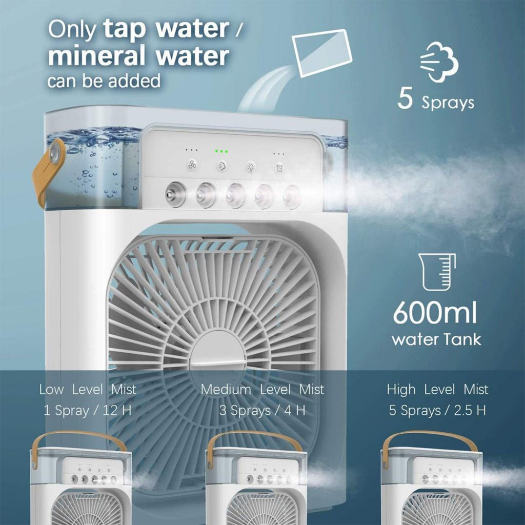 Portable USB Mini Aircond, Air Cooler, Mist Fan, Mini Fan Mini Cooling ...