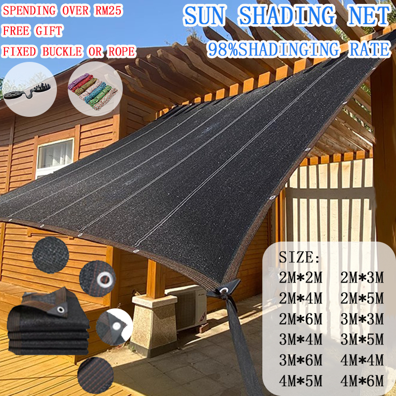 98% Anti-UV Sun Shade Net Outdoor Awnings Sun Shelter Shade Sail Sun ...