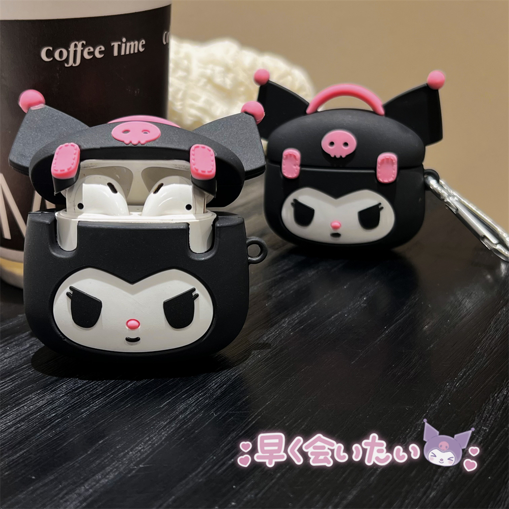 Kuromi Silicone Case For Airpods Pro 2 3 2 1 Headset Protective Sanrio ...