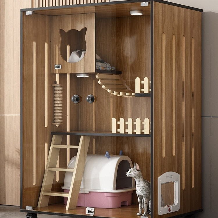 Hom Homi House with Cage Litter Homi Box All-in-One Cat Cottage kitten ...