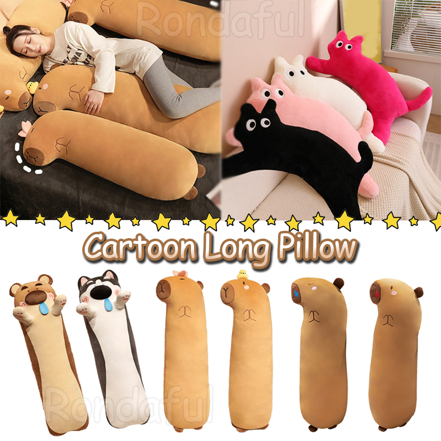 Cute Capybara Pillow Long Body Doll Animal Capybara Plushie Body Pillow ...
