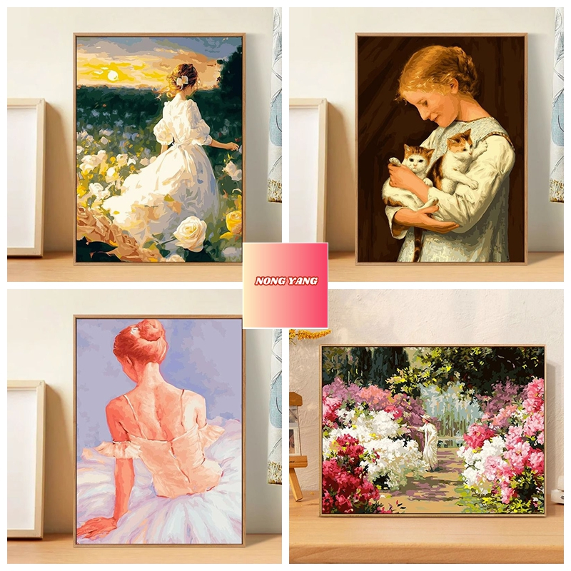 Nong Yang-30*40cm/40*50cm-canvas painting -Art Abstract diy Digital Oil ...