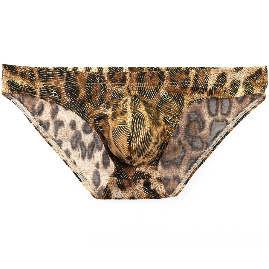 Men's Briefs Breathing Underpants Low Waist Briefs Leopard print ...