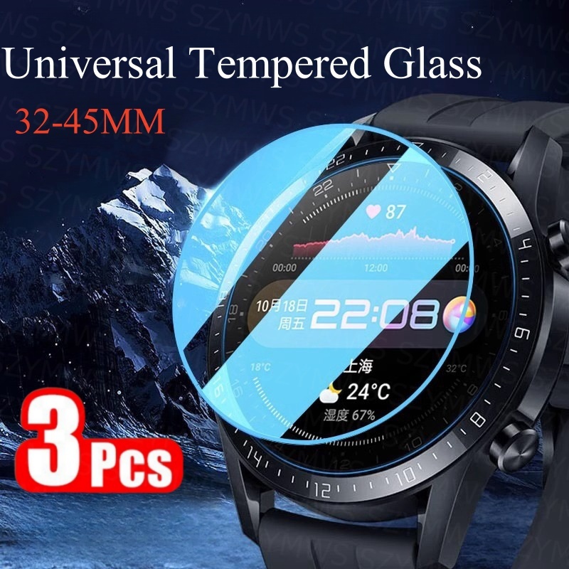 3 Pcs Universal Tempered Glass Smart Watch For Samsung Huawei Honor ...