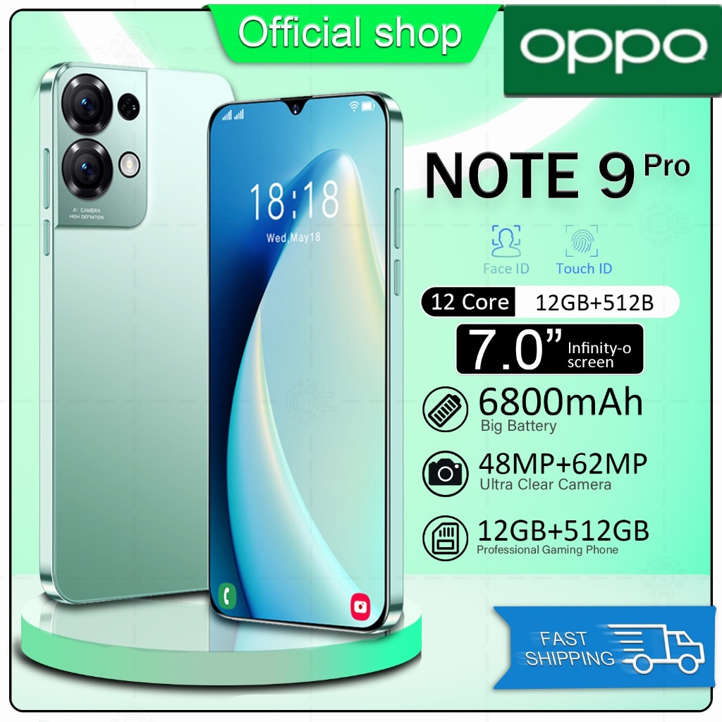 [COD]OPP0 NOTE 9Pro telefon pintar serba baharu 12GB RAM + 512GB ROM kapasiti besar 6800mAh ...