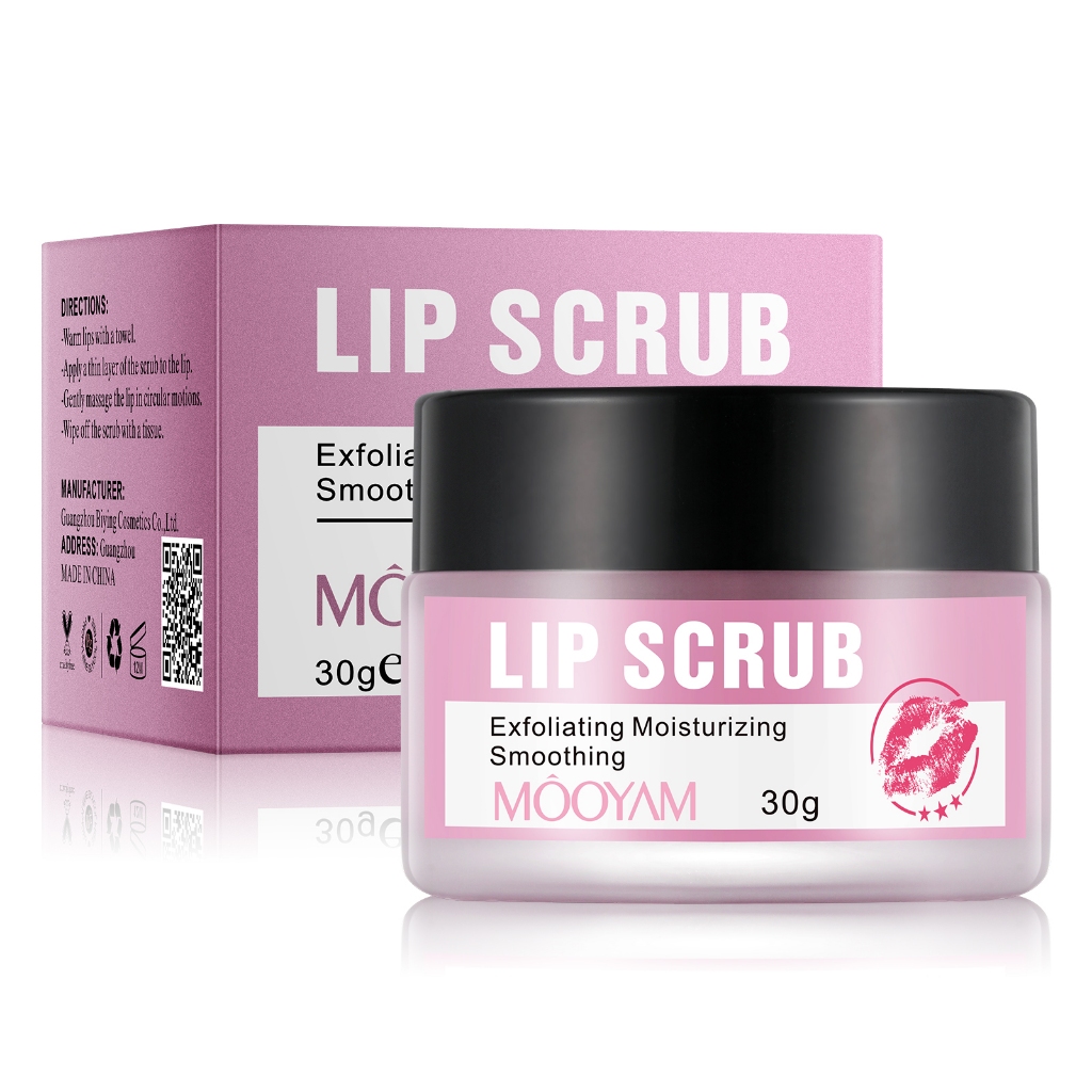 MOOYAM 100% Natural Lip Scrub Moisturizes & Exfoliates Lips 30g ...