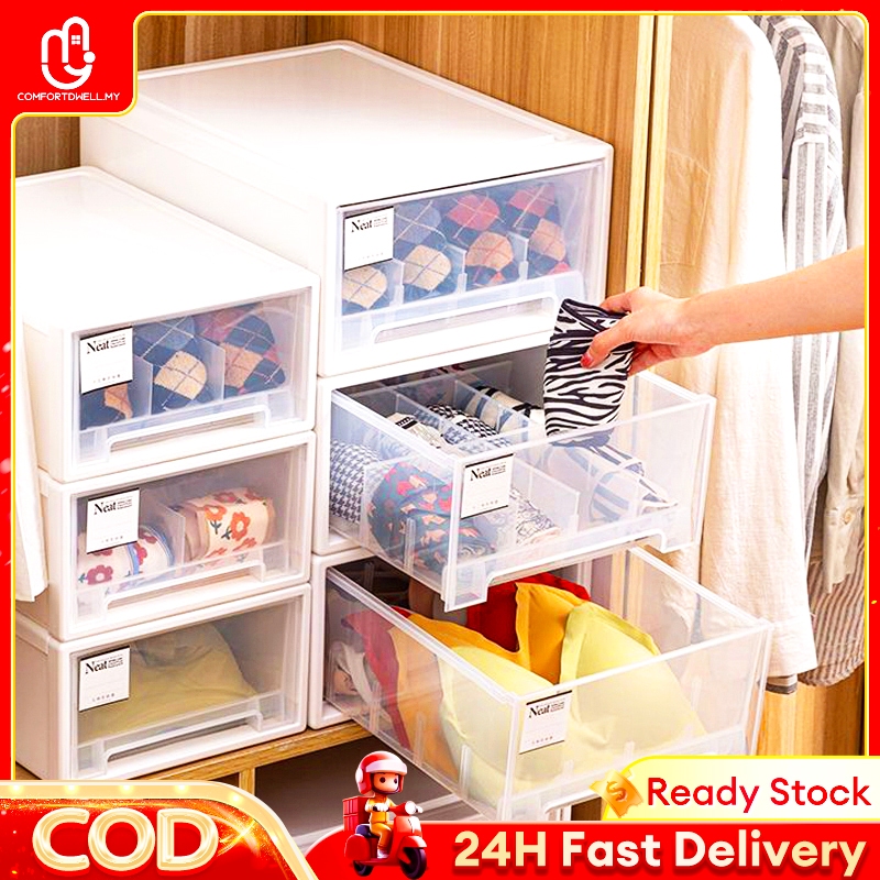 IKEA Drawer Storage Box Dust-Proof Stackable Clothes Storage Household ...
