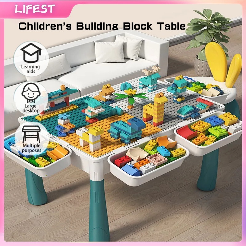 Building Blocks Table Desk Multi Functional Large Granules Assembly ...