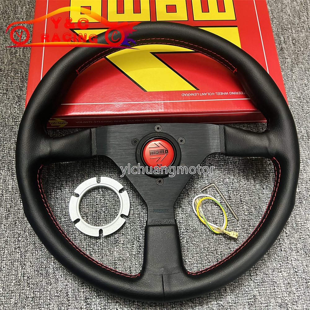 46.6cm Momo V1 Steering Wheel Red Line Half Line Modified momo Racing ...