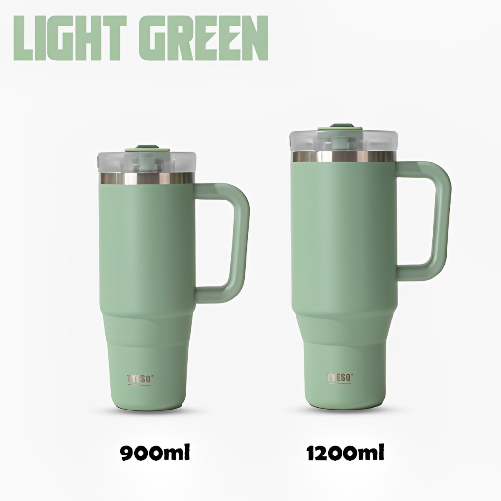 Tyeso Tumbler 900ML/1200ML Vacuum Insulated Tumbler Keep Cold And Hot With Handle Botol Air ...