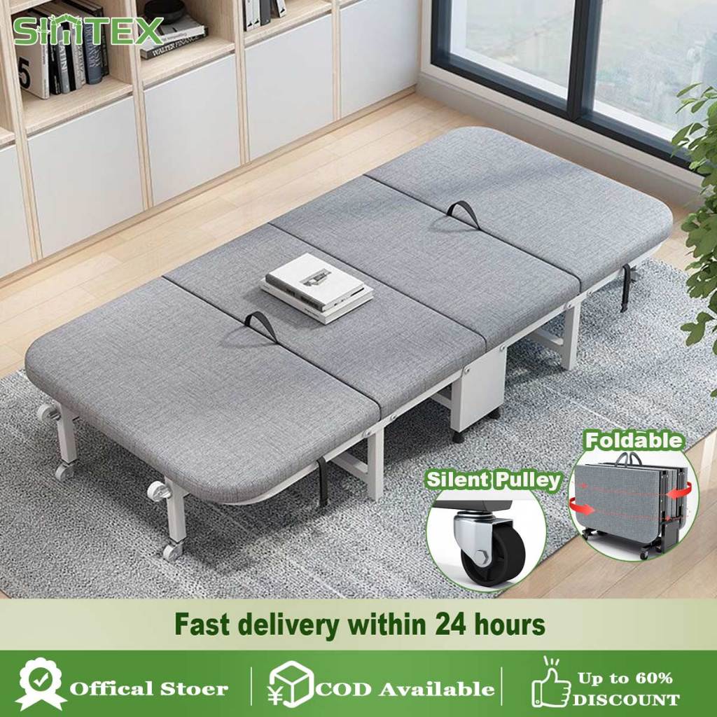 【HOT】Portable Bed Folding Bed with foam Heavy Duty Bed Frame Foldable ...