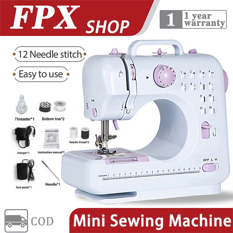 FPX mini sewing machine, 12 sewing modes, built-in lighting and drawers ...