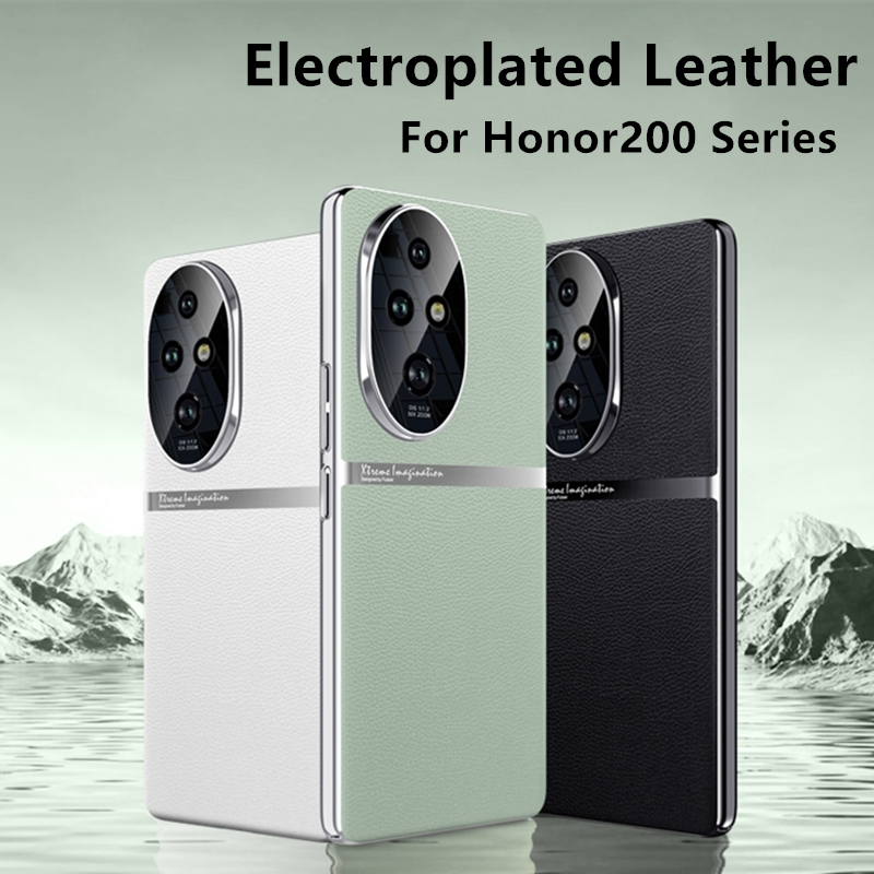 Fashion Plating Leather Case For Huawei Honor 200 Pro Casing Ultra thin ...