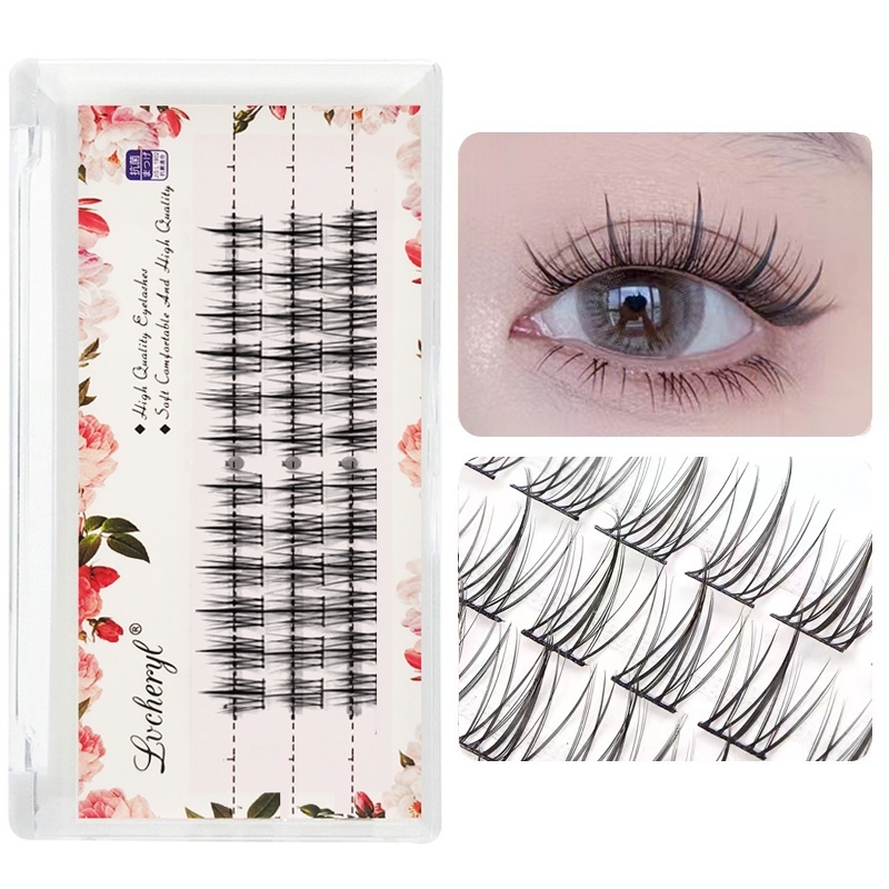 Lvcheryl 5D False Eyelashes Messy Lazy Eyelash Extensions Natural ...