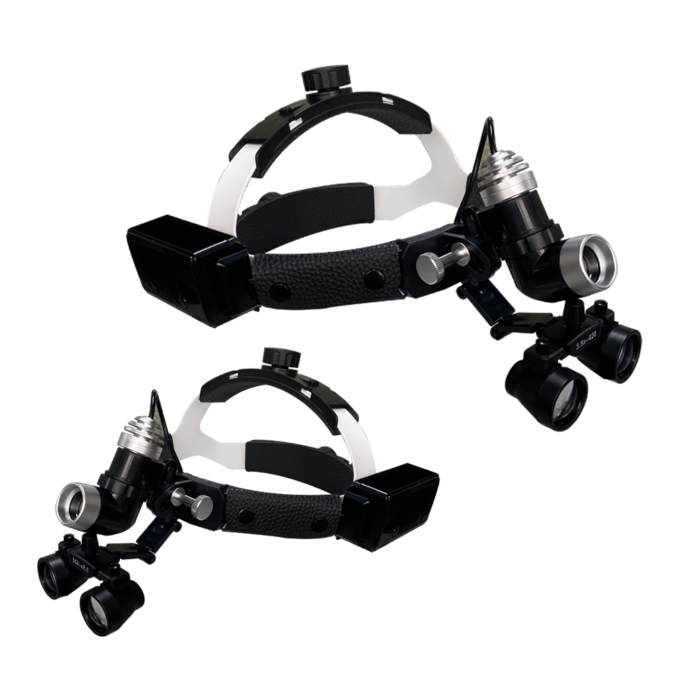 7W Dental LED Surgical Luxury Loupes 3.5X 2.5X Headlight Magnifier ...