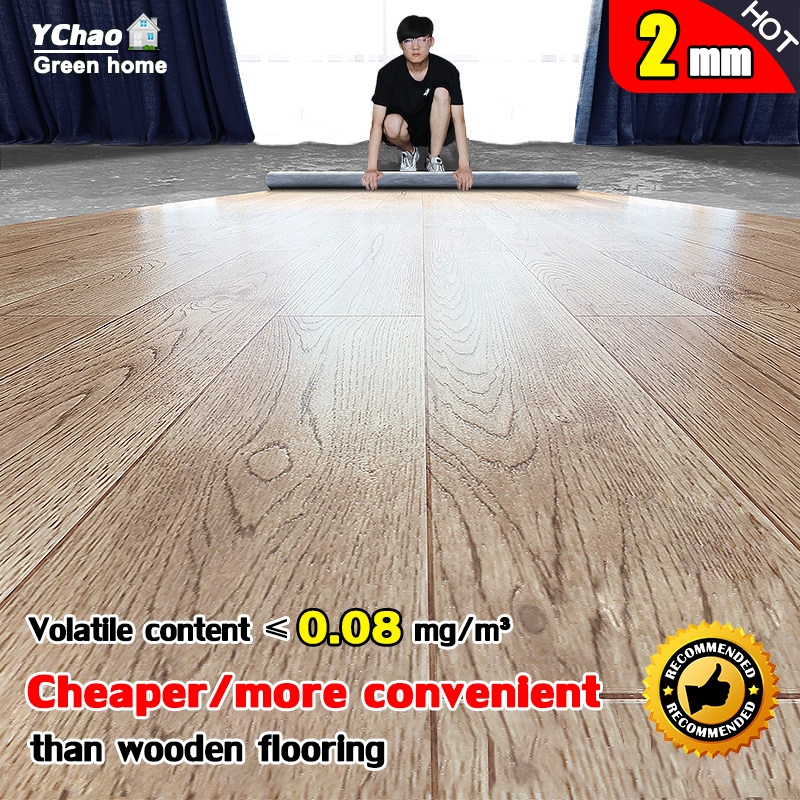 【Hot sale】 Vinyl Flooring thick tikar getah lantai tebal 1 gulung vinyl ...