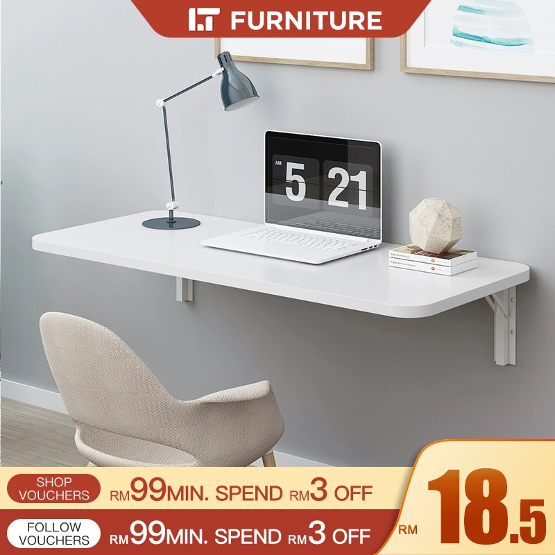 Wall Mounted Floating Table Hanging Study Table Floating Wall Shelf ...