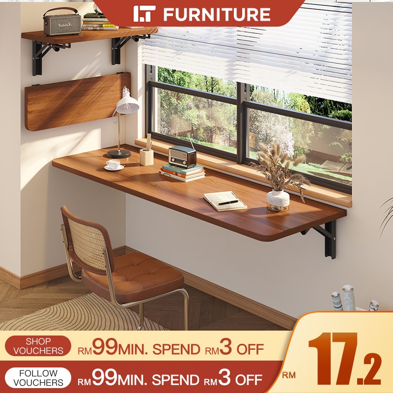 Folding Table With Bracket Office Table Foldable Table Wall Mounted ...