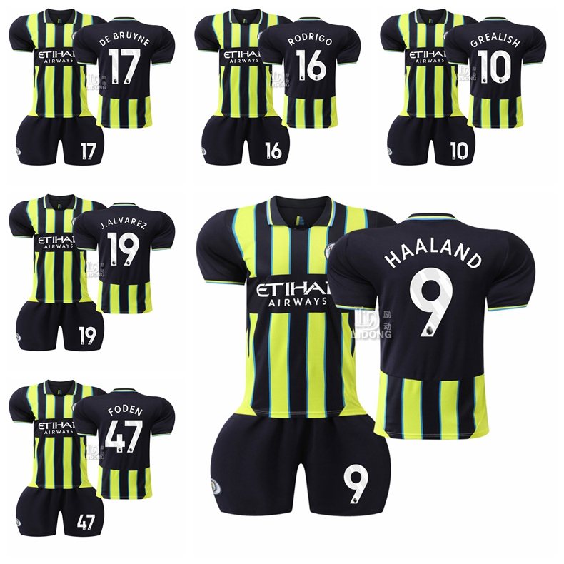 2024-25 Season Manchester City F.C. Away Football Adult Kids Jersey Kit ...