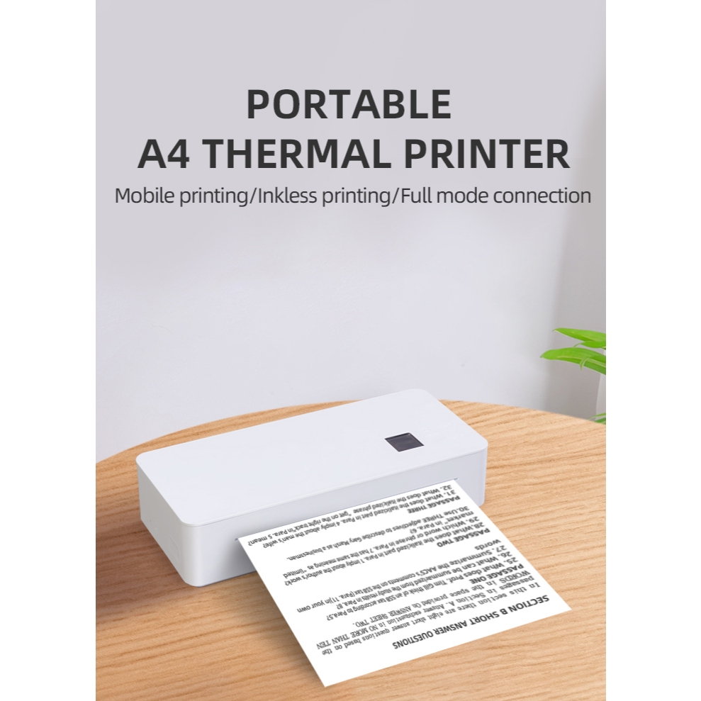 Free App 300dpi A4 Portable Thermal Printer Lnkless Home Business ...