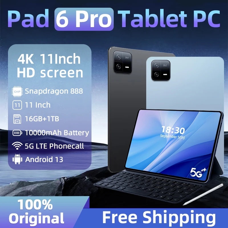2025 New Original Pad 6 PRO Tablet Android 13 / Pad 6s PRO 16GB+1T 11 ...