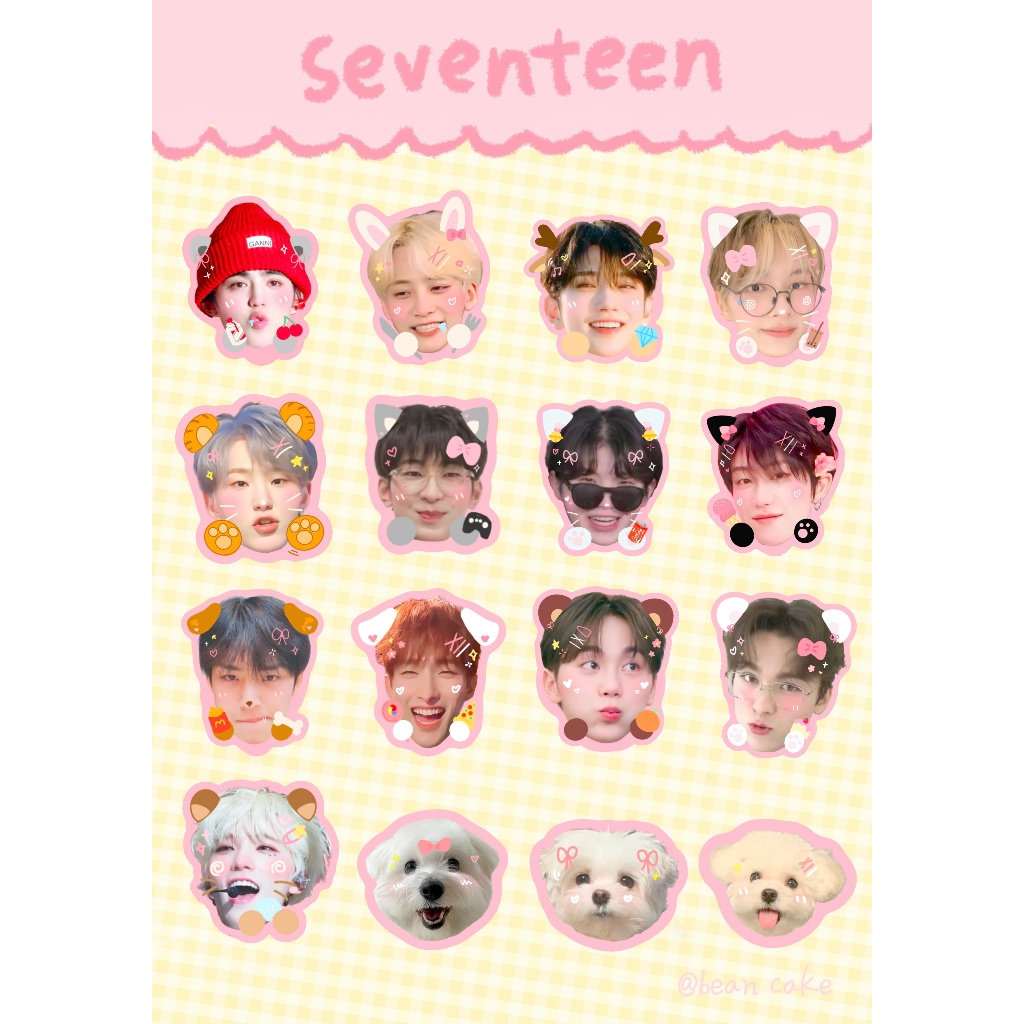 Seventeen Big Head Sticker Special-Shaped Sticker Original Cute diy ...