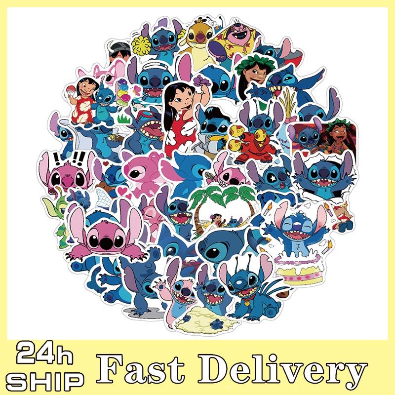 50PCS Disney Stitch Stickers DIY Skateboard Laptop Motorcycle Guitar ...