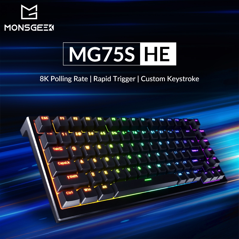 MonsGeek MG75S HE Fully Assembled 8K Hz Polling Rate Wired USB-C Mod ...