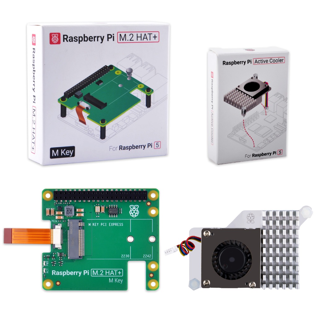 52Pi PCIe M.2 HAT+ with Raspberry Pi 5 Active Cooling Kit | Shopee Malaysia
