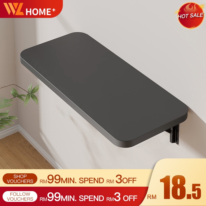 Floating Shelf Foldable Table With Bracket Wall Mounted Table ...