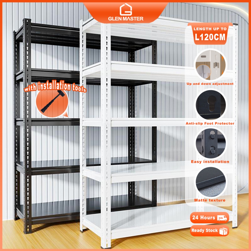 3/5 Tier Metal Adjustable Boltless Rack Warehouse Rak Barang Rak Dapur ...