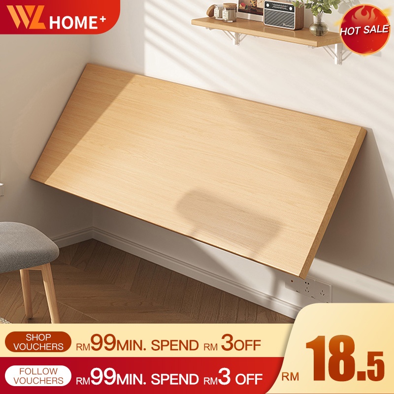 Meja Lipat Floating Table Foldable Table With Bracket Wall Mounted ...