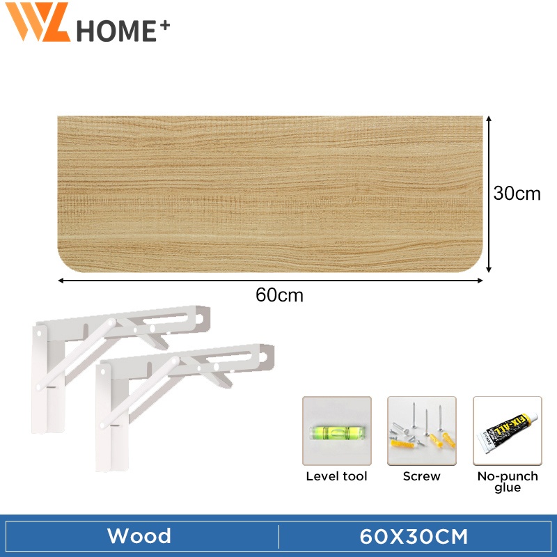 Meja Lipat Floating Table Foldable Table With Bracket Wall Mounted ...
