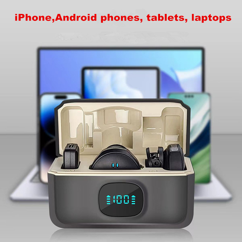 mini mic Magnetic Button Wireless Lavalier Microphone Type C Noise ...