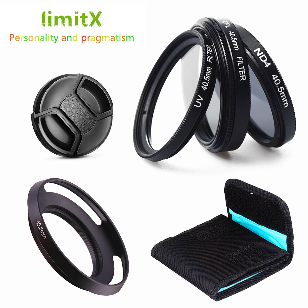 40.5mm UV CPL ND4 Camera Filter Lens Hood Cap For Sony E 16-50mm Lens ...