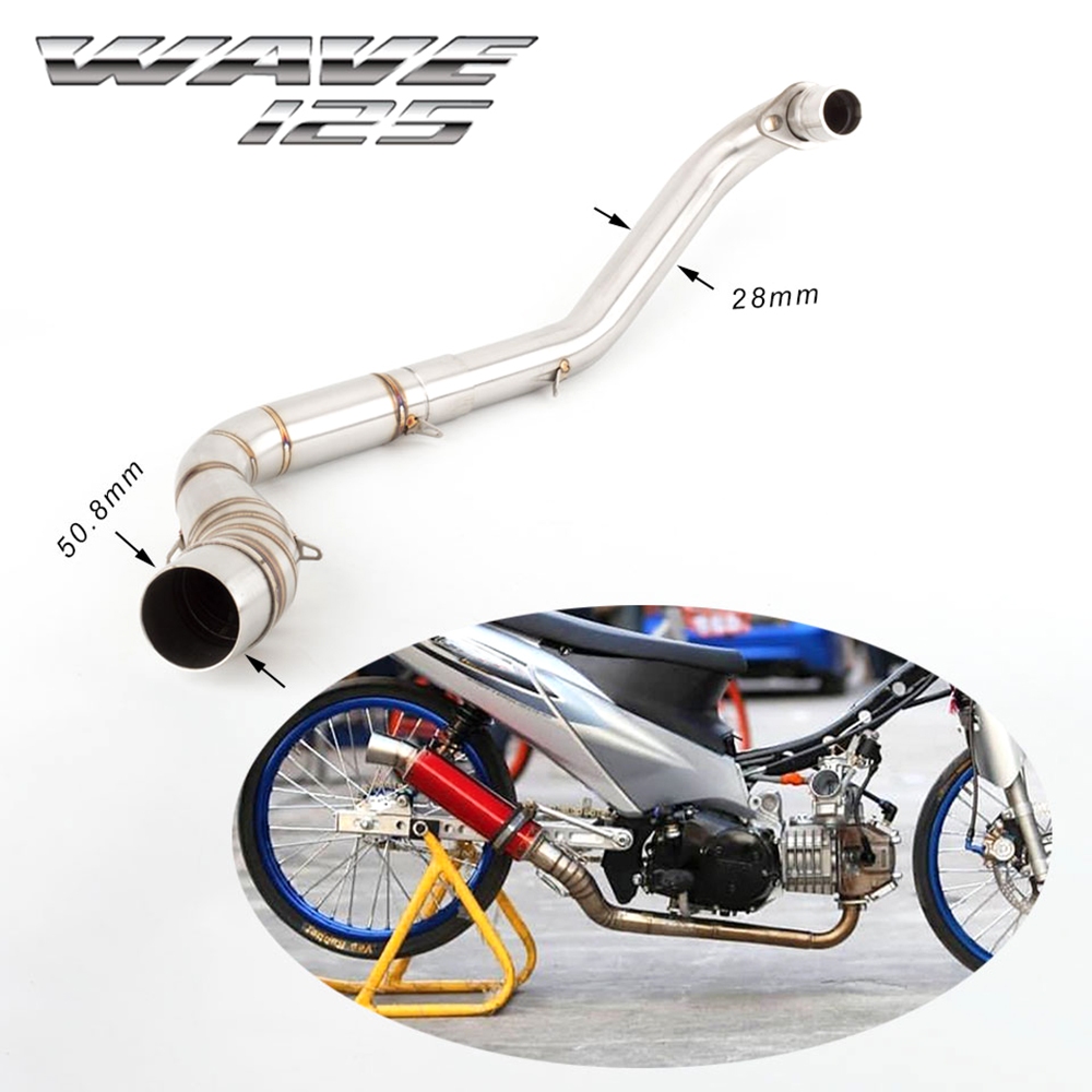 Slip On For for Honda WAVE125 W125 wave 125i Motorcycle Exhaust Escape ...