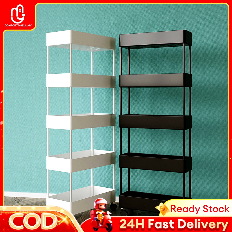 Trolley Rack Storage Rack Office Shelves Home Kitchen Bathroom Rack ...