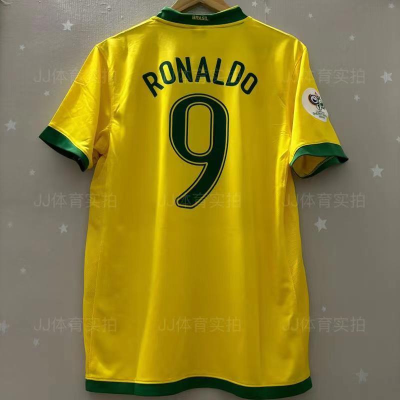 2006 Retro Brazil National Team Home Jersey Short Sleeve No. 9 Daro No ...