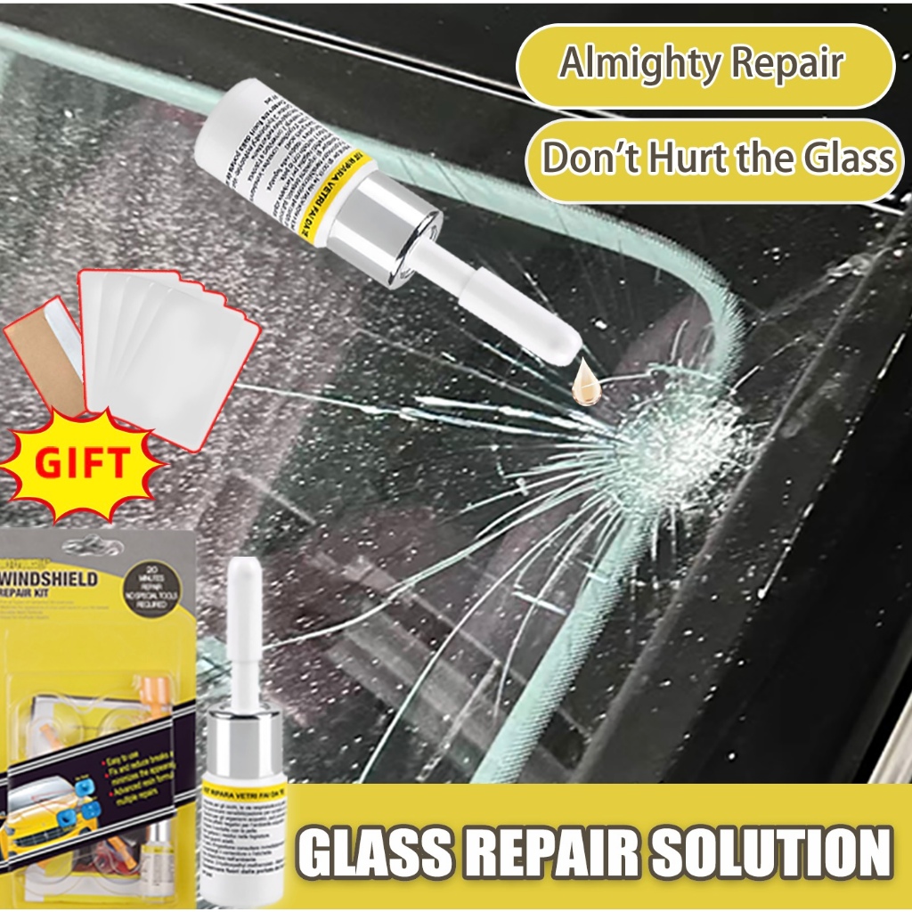 Gam Cermin Kereta Retak Original Nano Glass Crack Repair Windshield ...