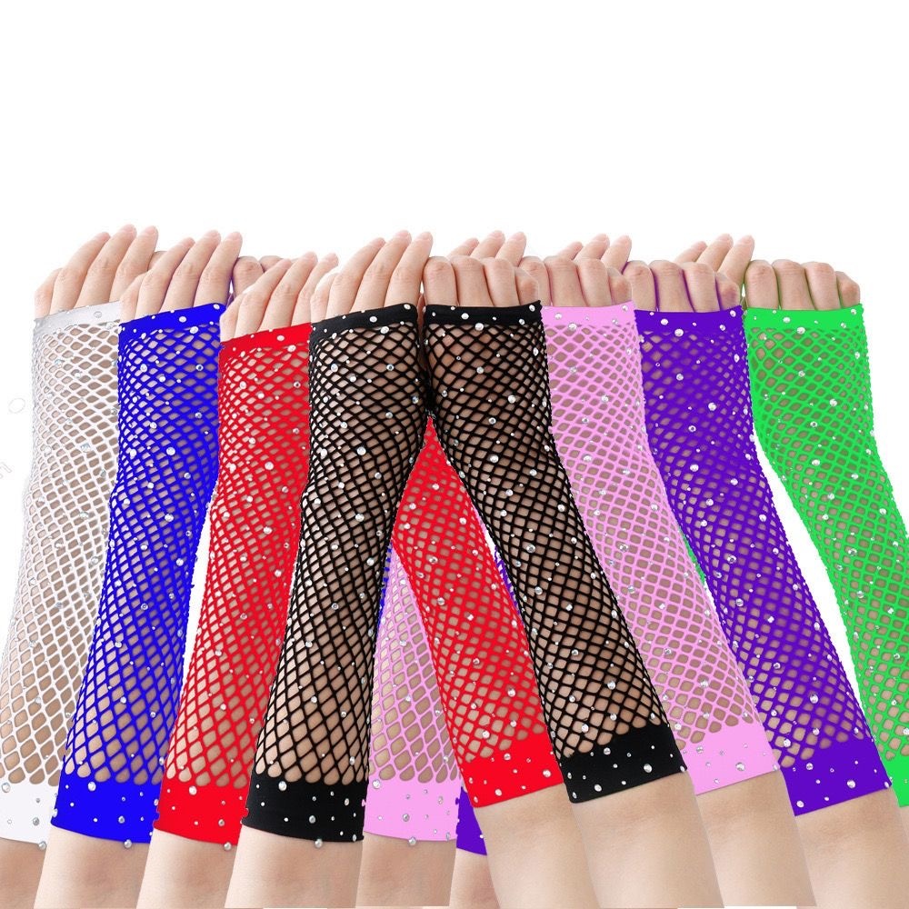 ShiningStars Women Fashion Fishing Net Gloves Sexy Arm Sleeves Color ...