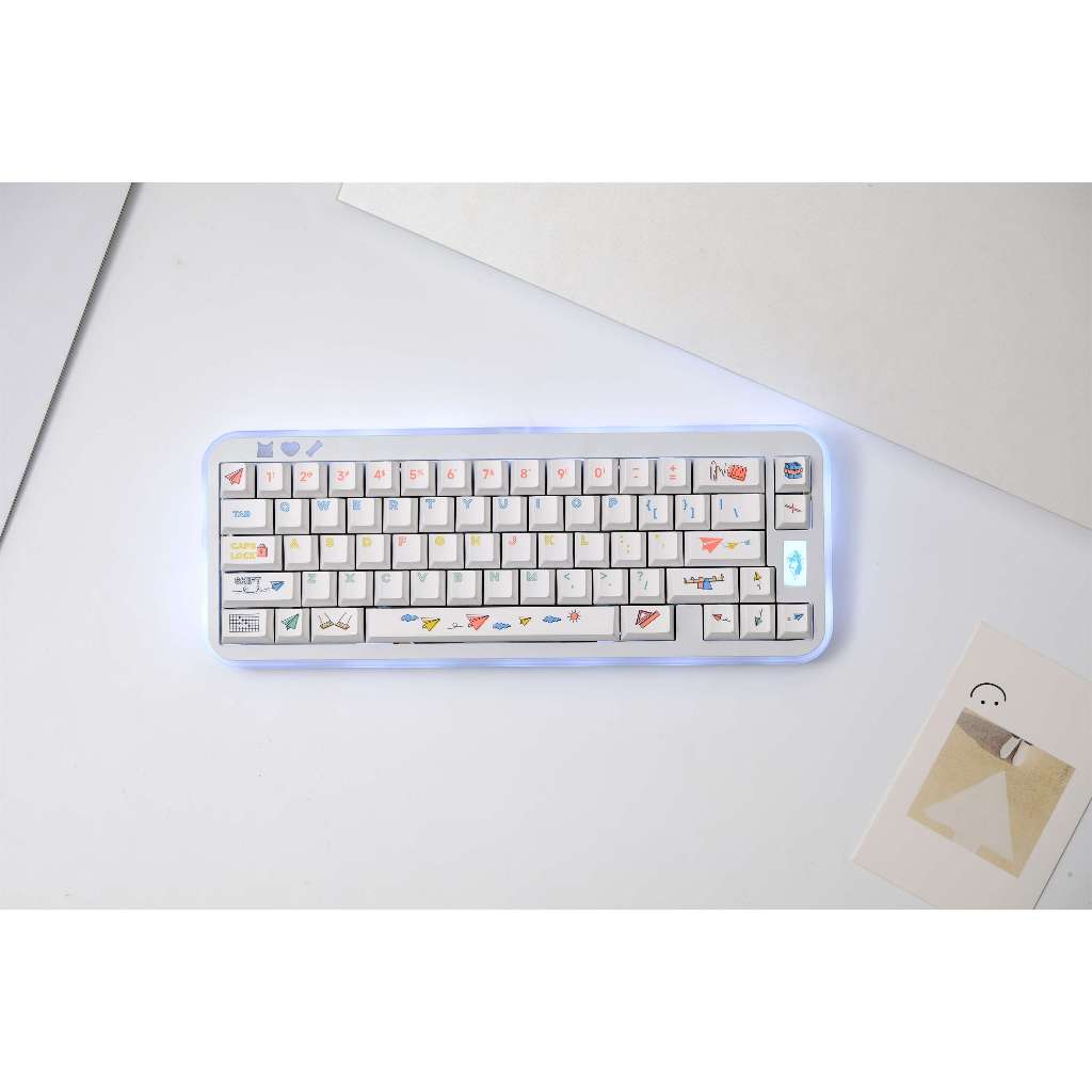 Paper Plane Keycap 151 Keys PBT Material Cherry Profile DYE-SUB ...