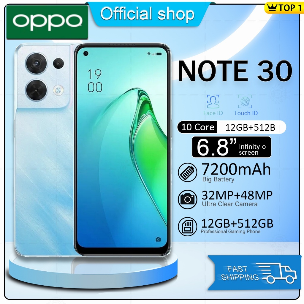 (COD) HP OPP0 NOTE 30 12/512GB Qualcomm 888 6.8 inci 7200mAh hayat ...