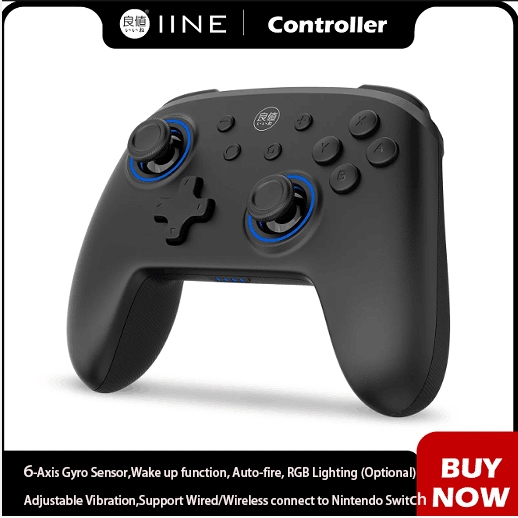 IINE Samurai Black Controller Wake Up Wireless Bluetooth Auto-Fire Pro ...
