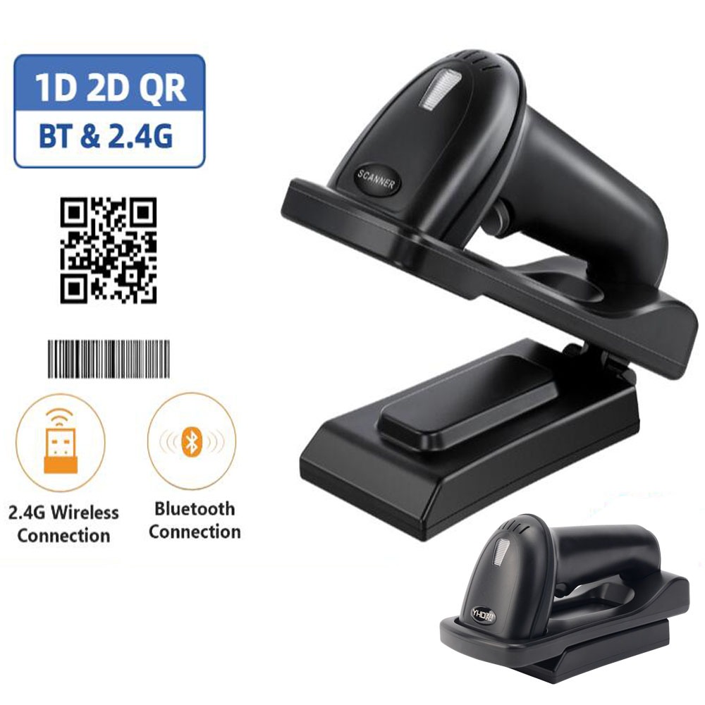 Cradle Wall Mountable Wireless 1D 2D Barcode Scanner 3in1 Via Bluetooth ...