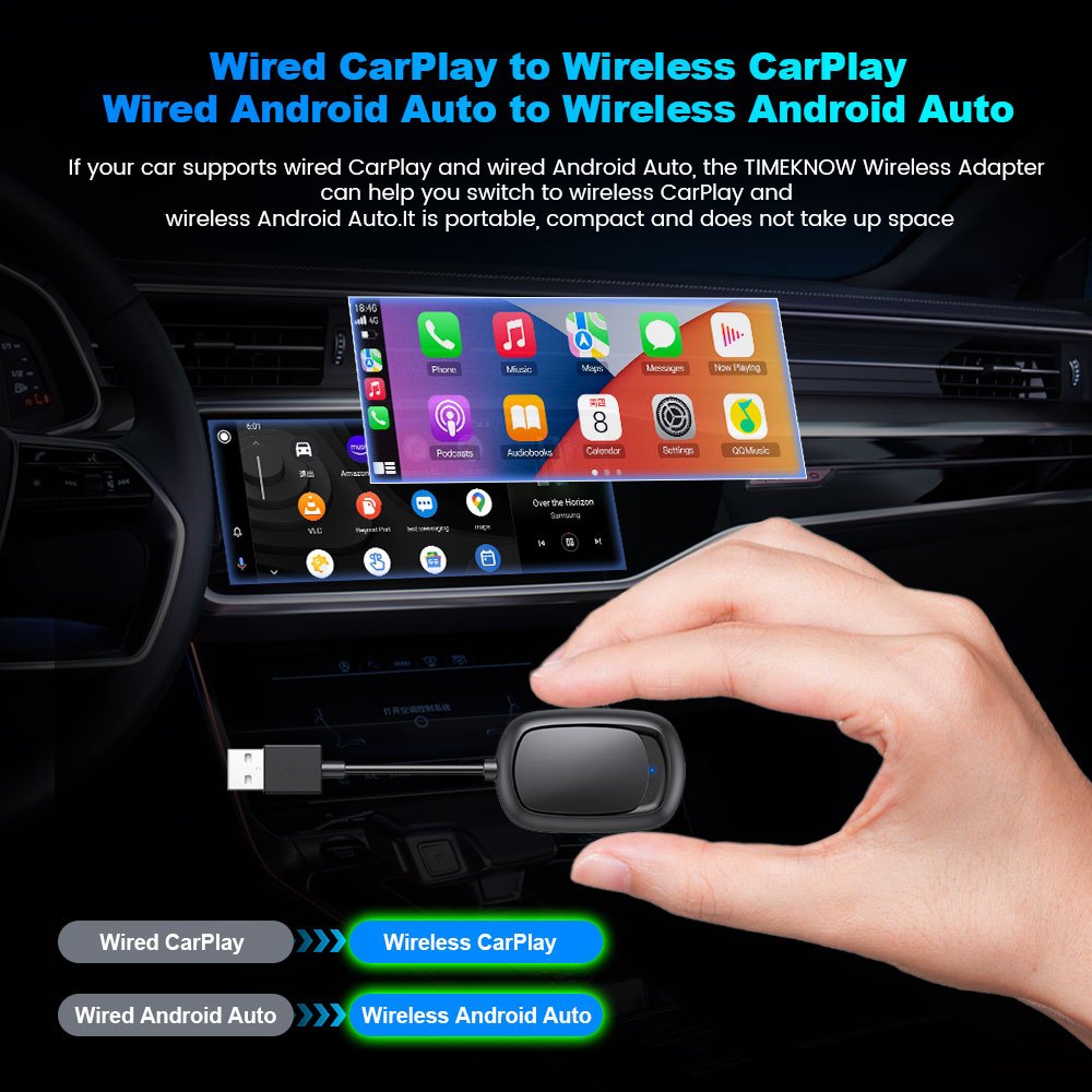 X8 Wireless Carplay Wireless Android Auto Smart Box 2-in-1 Car ...