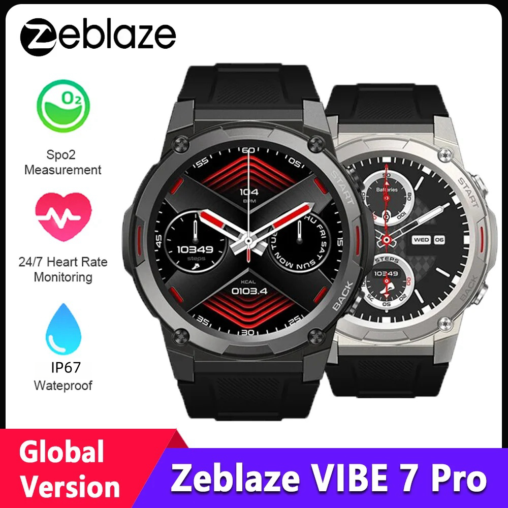 Zeblaze Vibe 7 Pro Smart Watch Men 1.43in AMOLED Touch Screen Bluetooth ...
