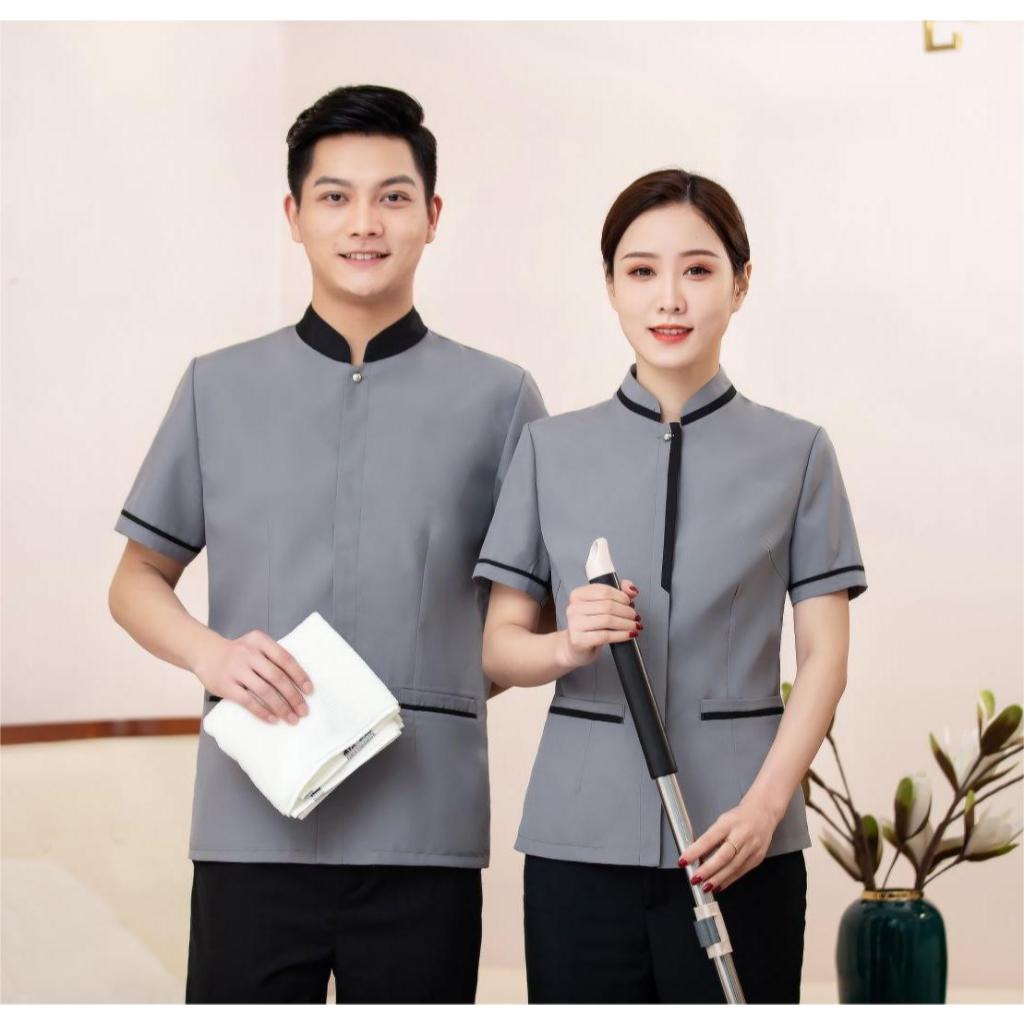 women/men Housekeeping Uniform Hotel Supplies Cleaner Tops Cleaning ...